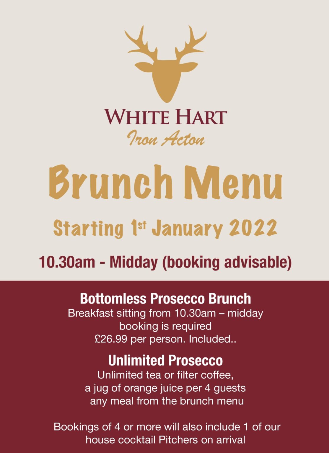 Menus - The White Hart